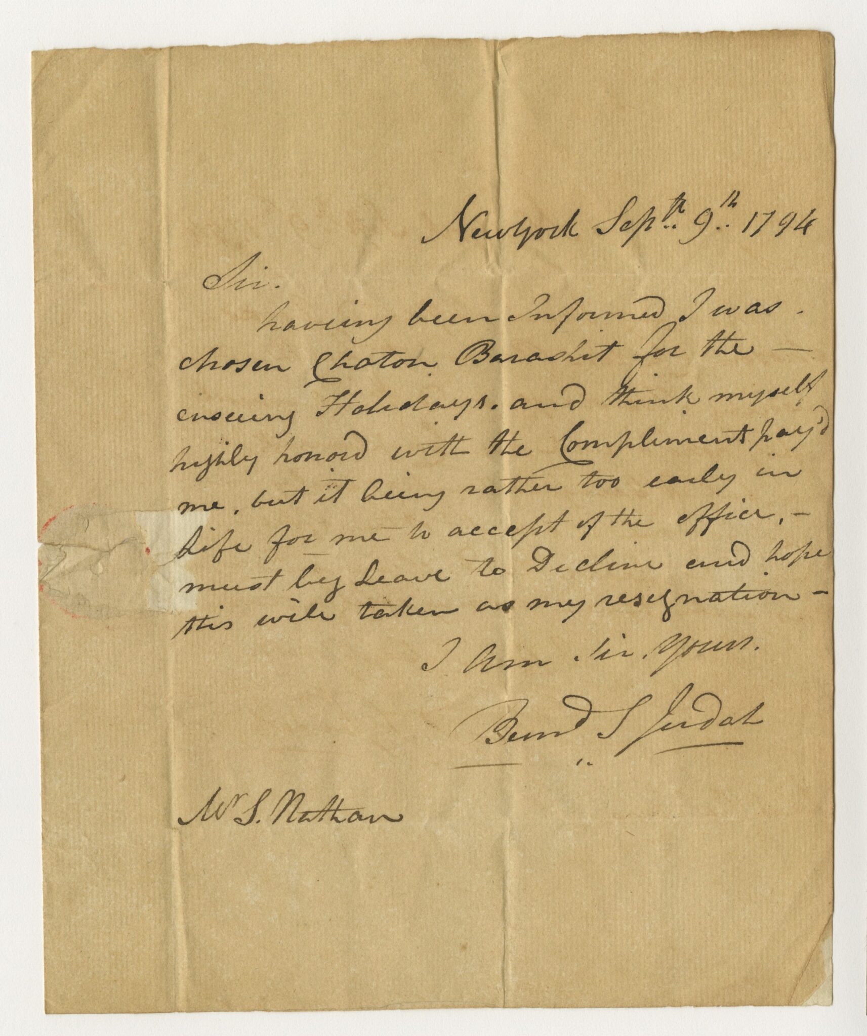 A Respectful Rejection - American Jewish Historical Society